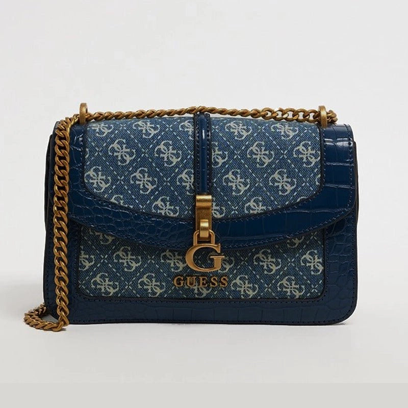 GUESS G James Logo Convertible Satchel BAG -Navy- GB287 - Runner